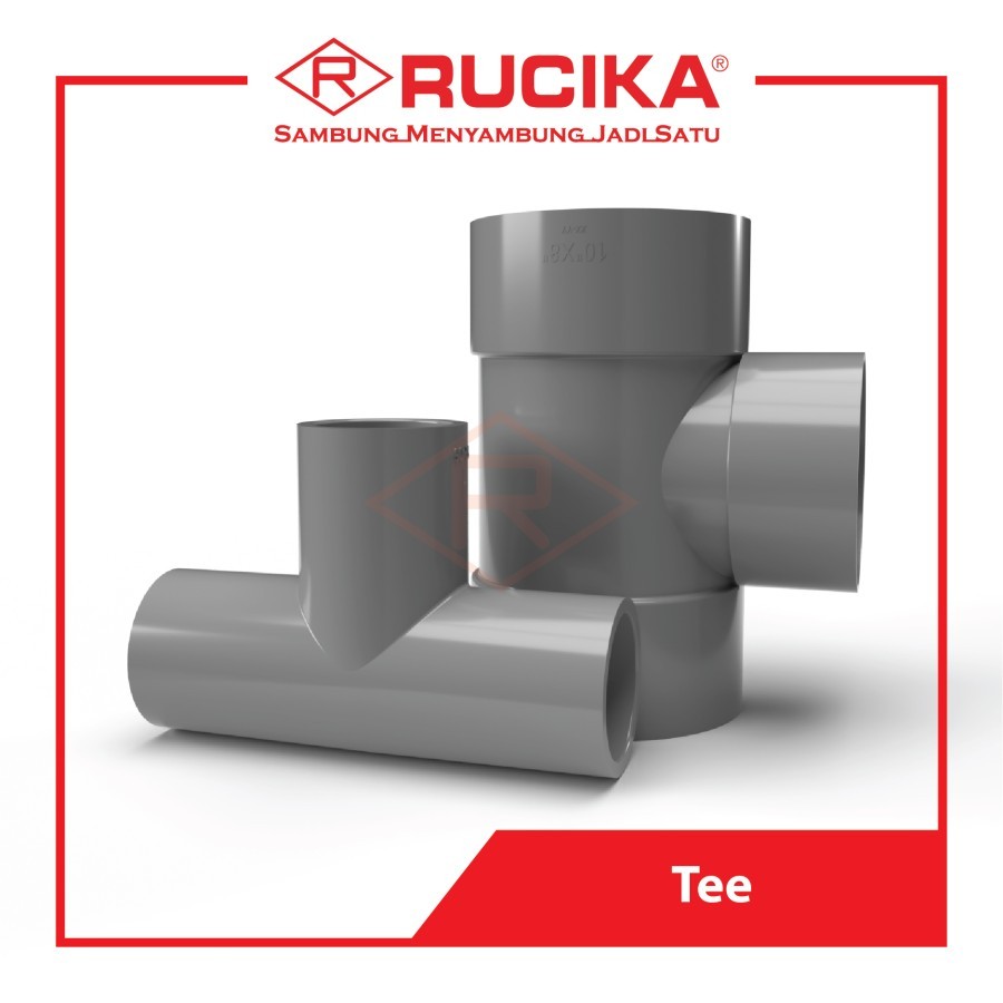 Jual Tee Rucika 11/4" x 3/4" PVC Rucika AW | Shopee Indonesia
