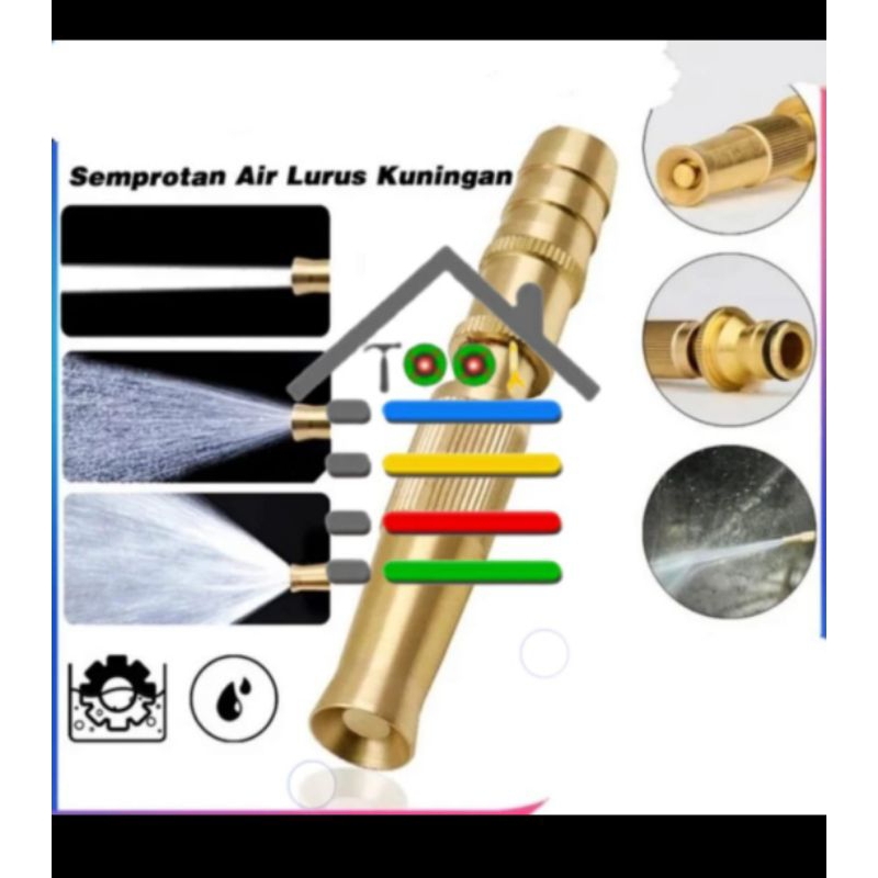 Jual nosel semprotan air kran 5/8" / alat semprot air keran / nozle ...