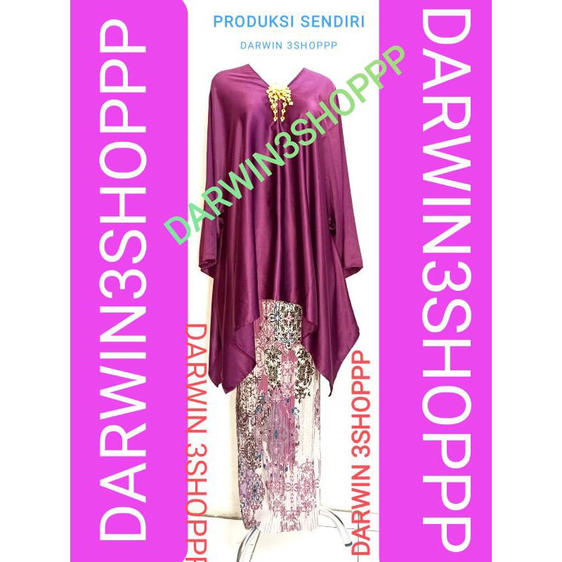 Jual Terlaris Kebaya One Set Polos Tunik Satin Terbaru Kebaya Modern