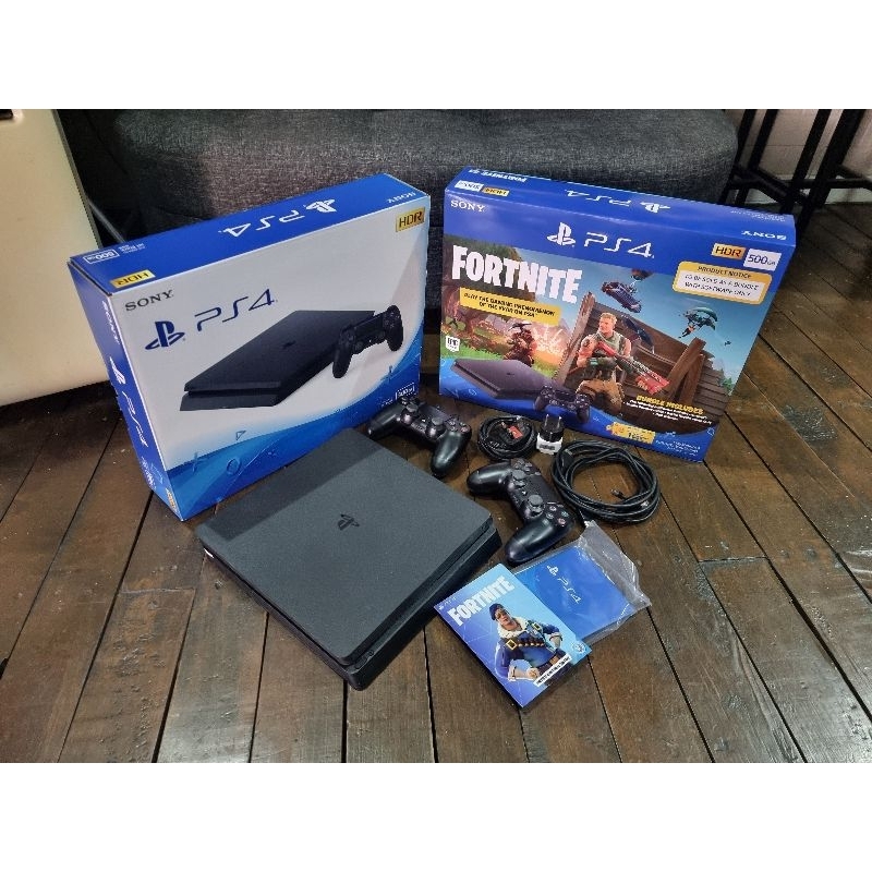 Jual PS4 Slim 500GB Fortnite Bundle, Like New 99%, Fullset Original ...