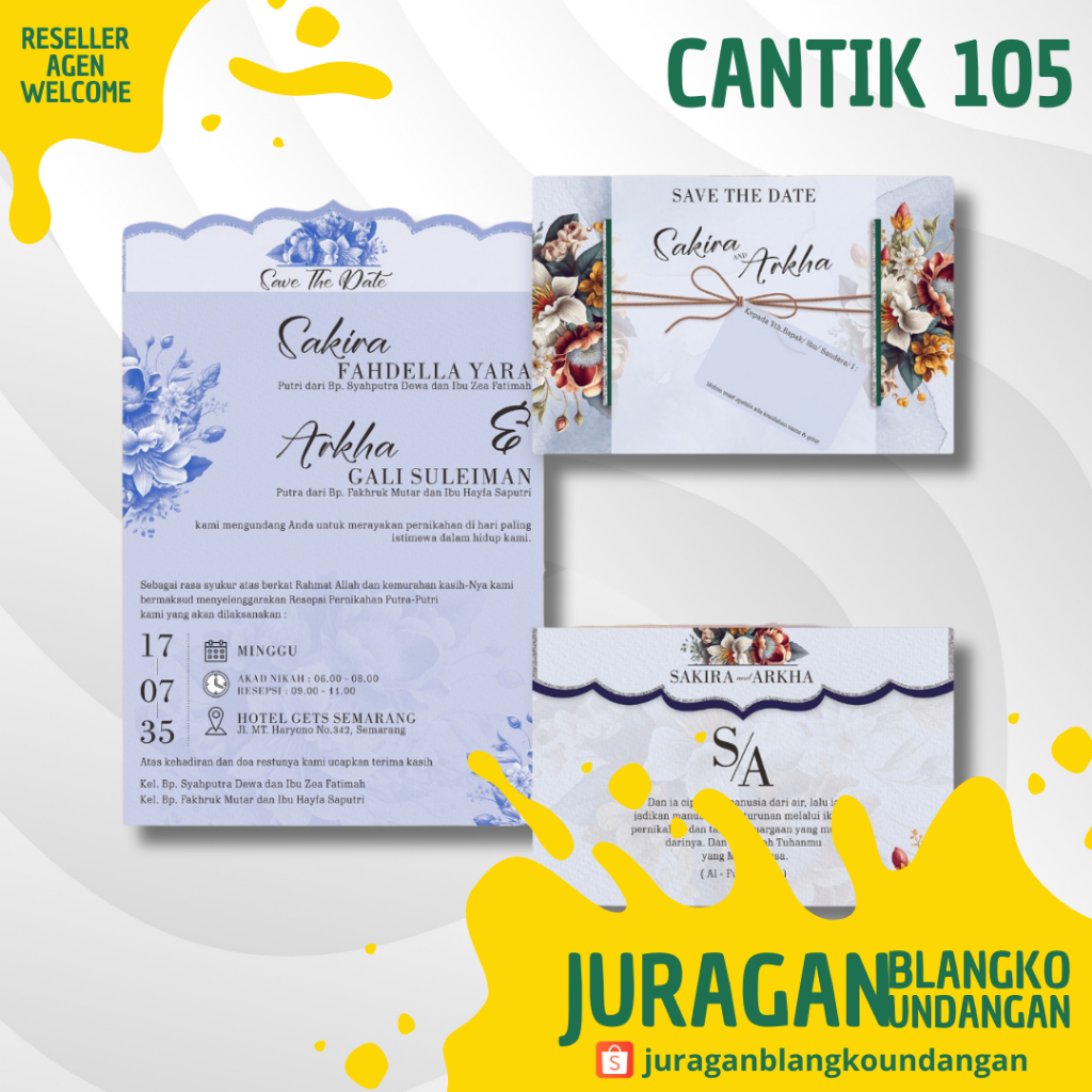 Jual BLANGKO UNDANGAN CANTIK 105 | JURAGAN BLANGKO UNDANGAN | Shopee ...