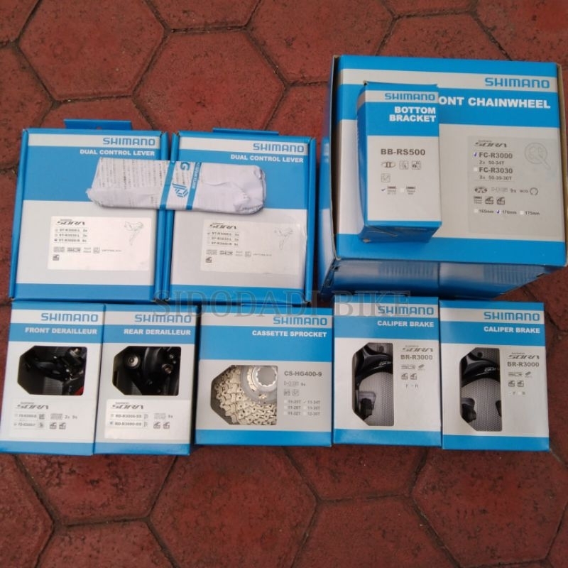 Jual Group Set SHIMANO SORE R3000 Road 2 X 9 Speed UBrake/Rim Brake ...