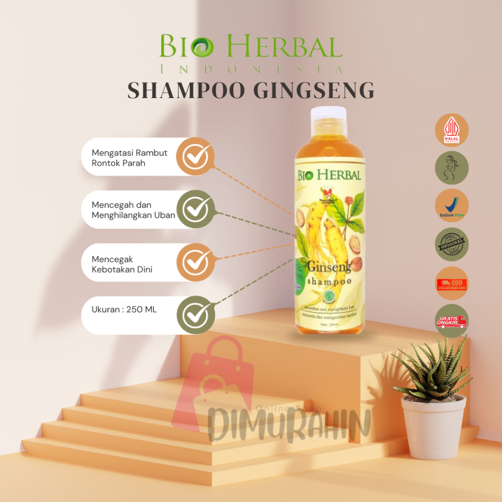 Jual Bio Herbal Shampoo / Bio Herbal Ginseng Shampoo Bpom Original ...