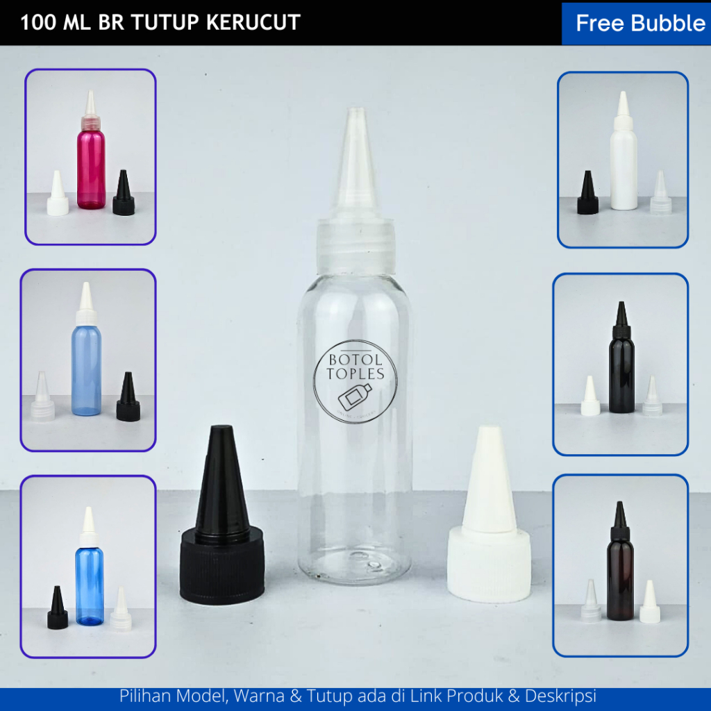 Jual Botol 100ml BR Tutup Plug Kerucut | Shopee Indonesia
