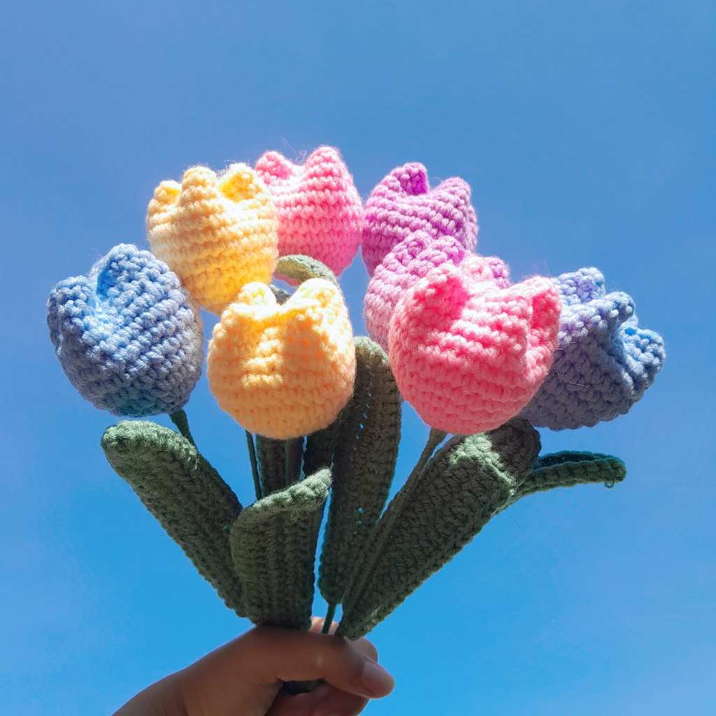 Jual [READY STOCK] Hiasan bunga tulip rajut amigurumi - Bunga tulip ...