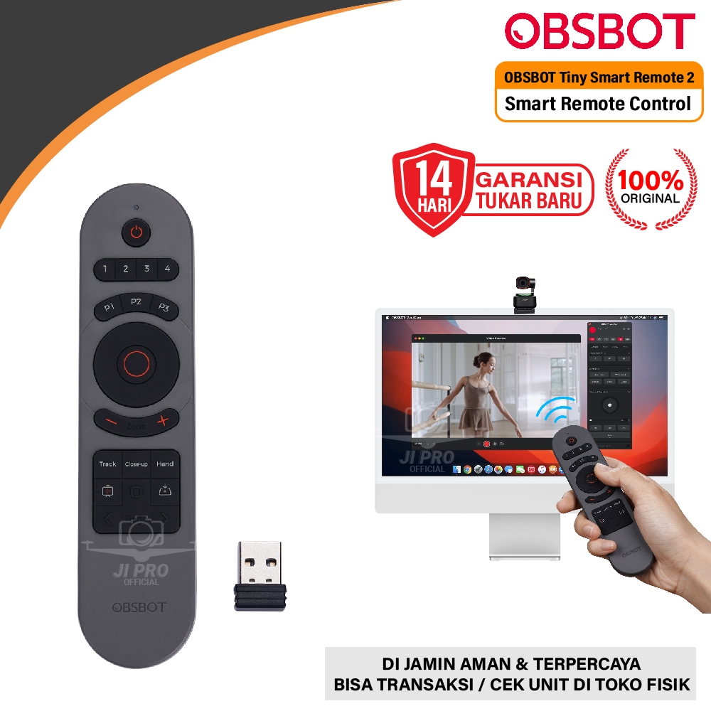 Jual OBSBOT Tiny Smart Remote Control 2 ORB-2209-CT Resmi | Shopee ...