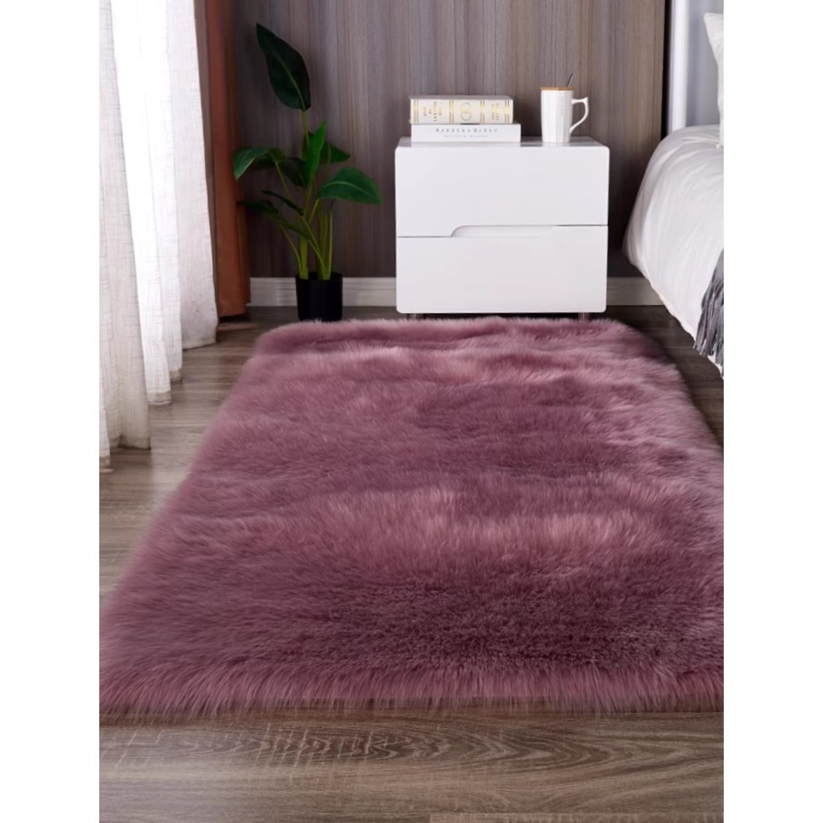 Jual Karpet Mewah Merah Muda Karpet Lantai Samping Tempat Tidur Ruang ...