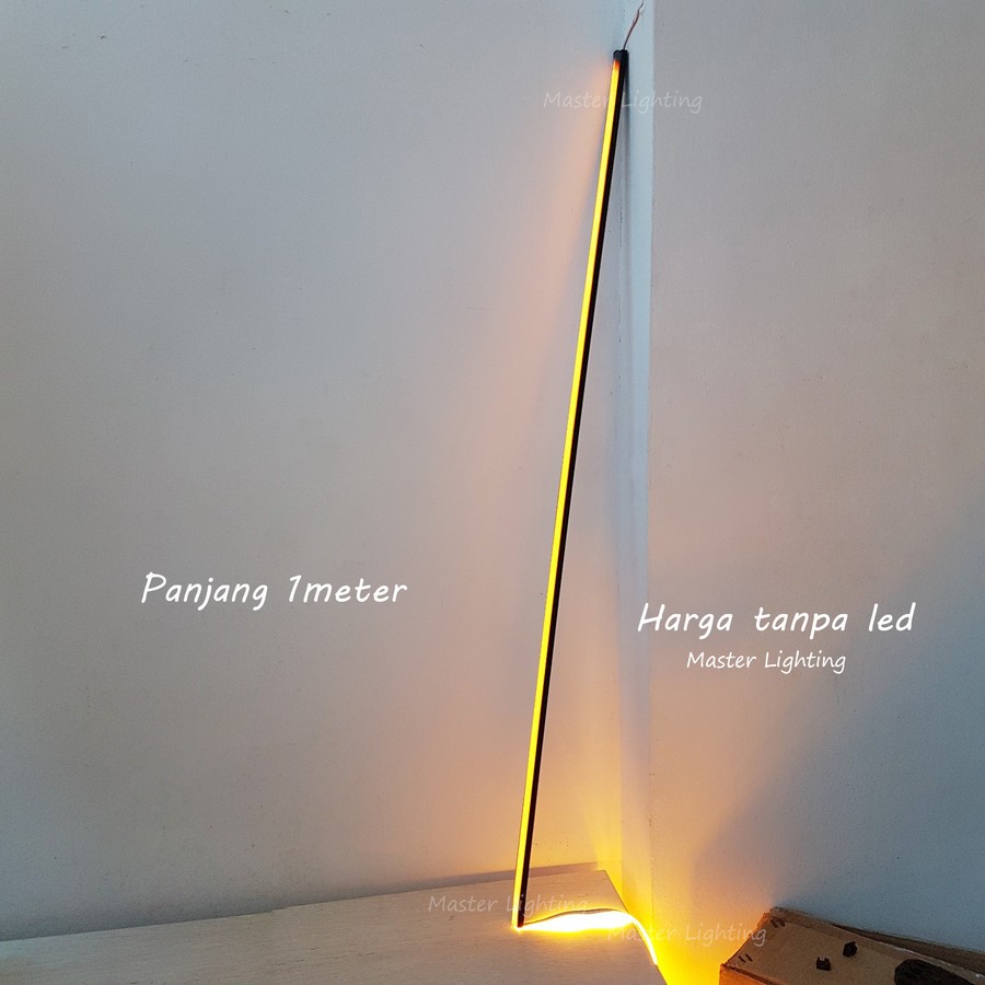 Jual Kap housing rumah strip led 1meter rell cover aluminium panjang ...