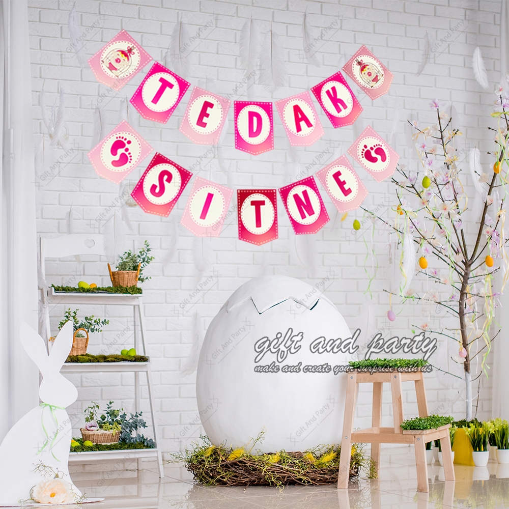 Jual Banner Tedak Siten Pink / Banner Tedak siten / Banner Flag ...