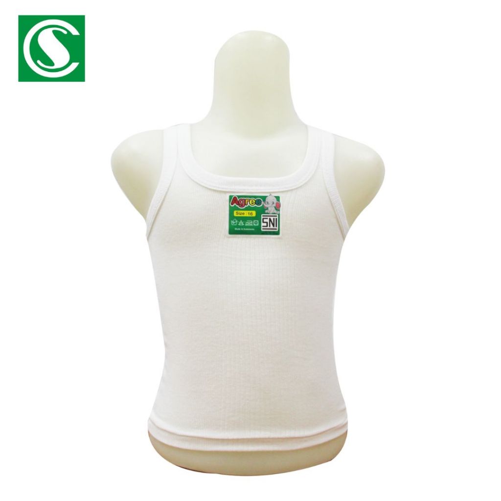 Jual Sici Busana - (Agree) Singlet Anak Warna Putih Bahan Katun 810 ...