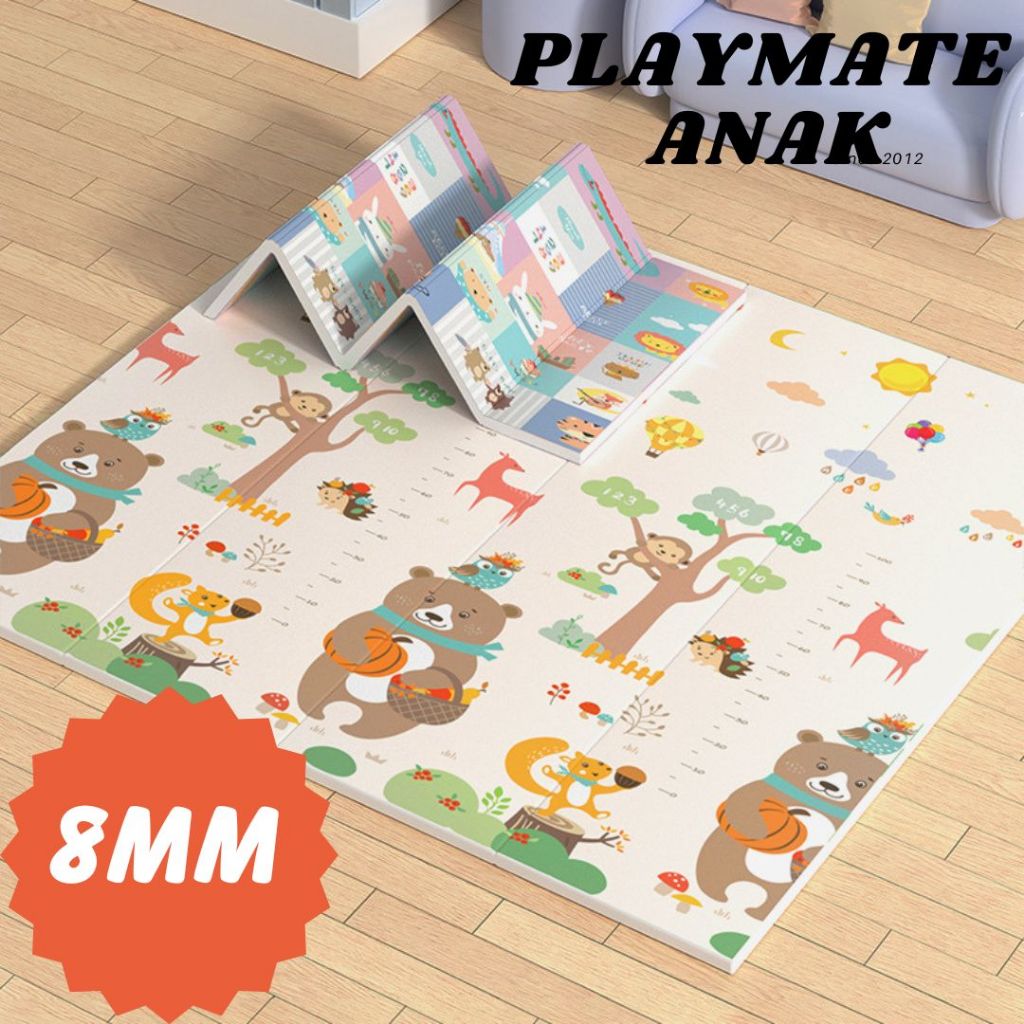 Jual 𝗔𝗧𝗧𝗘𝗟𝗜𝗘𝗥 Foldable Carpet Karpet Tikar Premium Playmat Bayi XPE KARPET ANAK 200 x 180 cm 8 ...