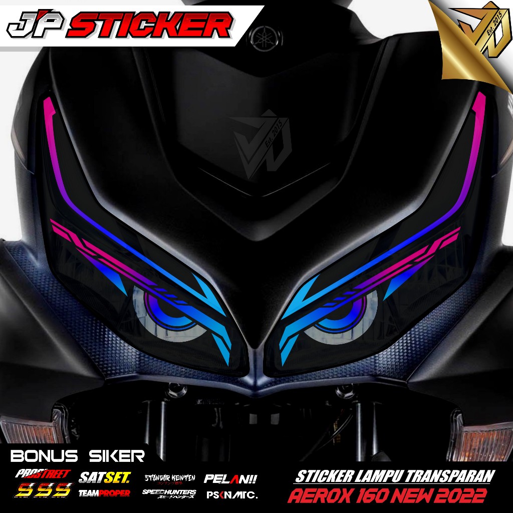 Jual SJP Stiker Lampu Aerox Sticker Variasi Alis Motor AEROX 160 NEW 04 ...