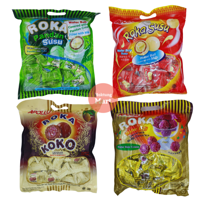 Jual Apollo Roka Wafer Ball Snack Jadul isi 50s All Varian 300GR ...