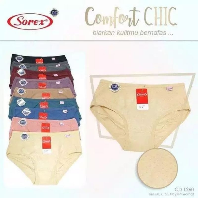 Jual CD Sorex 1260 Celana Dalam Wanita Katun Comfort | Shopee Indonesia