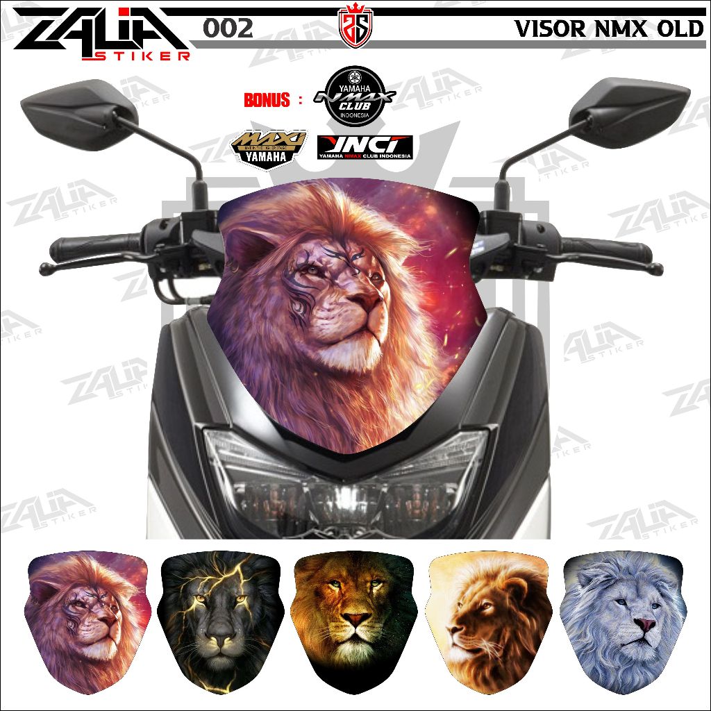 Jual Stiker visor Winshield yamaha Nmax OLD 155 2015-2019 gambar singa ...