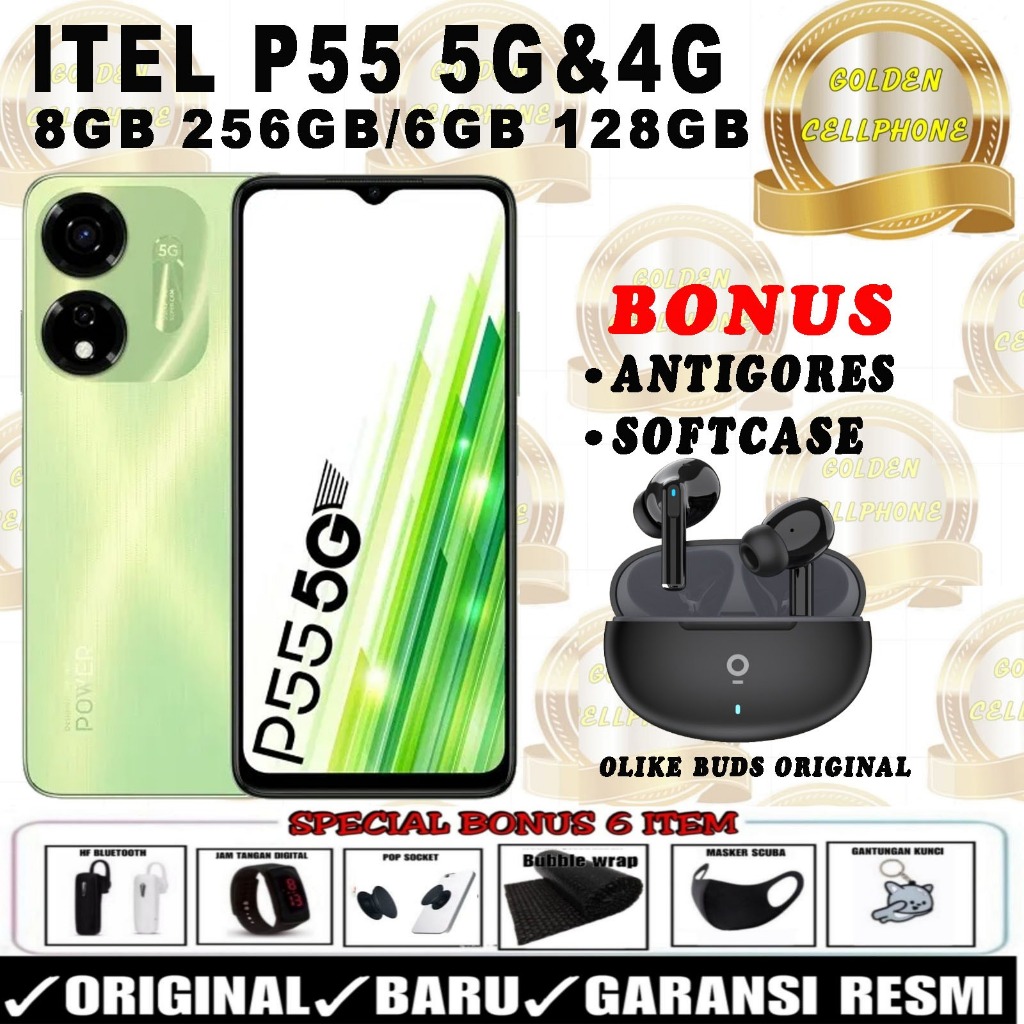 Jual ITEL P55 5G 4G 8/256 & 6/128 GARANSI RESMI GARANSI RESMI | Shopee Indonesia