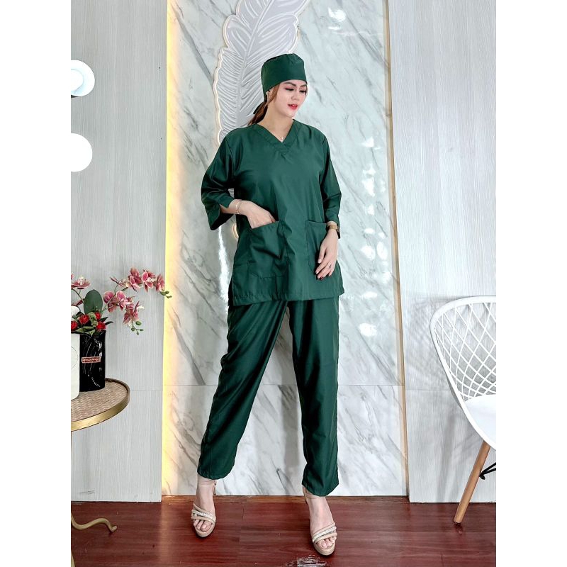 Jual baju ok lengan 3/4 toyobo ok lengan panjang scrub dokter jaga ...