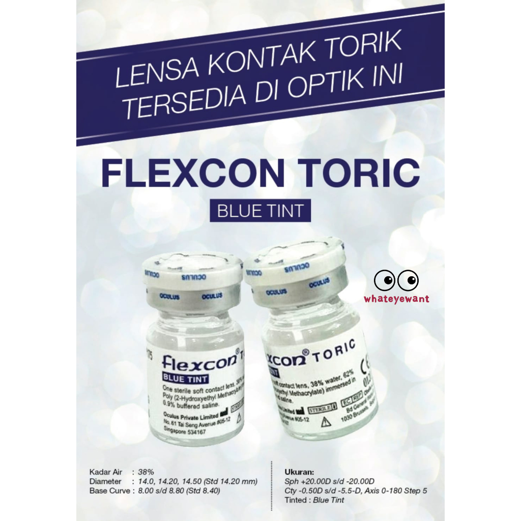 Jual Toric Flexcon Softlens Minus Plus Cylinder Hypropia Miopia ...