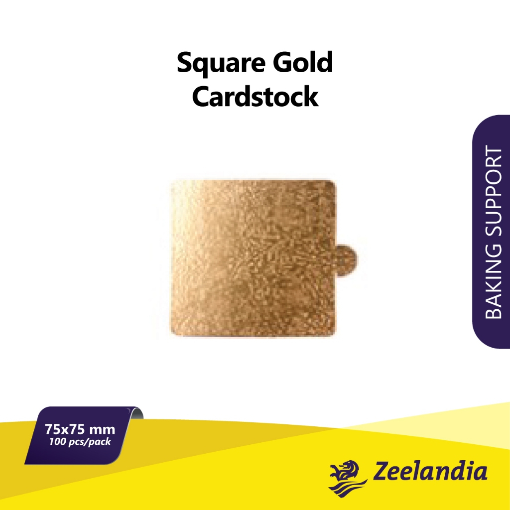 Jual Square Gold Cardstock - Alas Kue Bentuk Kotak - Tahan Minyak ...