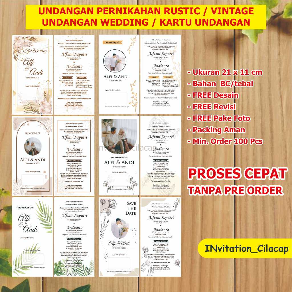 Jual (1 HARI JADI TANPA PO) UNDANGAN PERNIKAHAN | UNDANGAN WEDDING ...