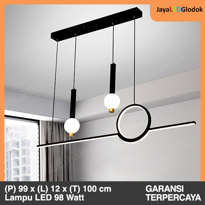 Jual Lampu Gantung Minimalis Ruang Makan Industrial LED 100 cm 613 | Shopee Indonesia