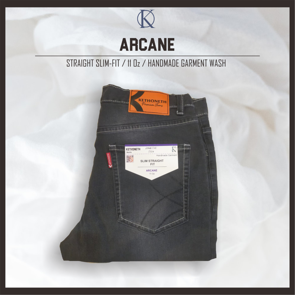 Jual Kethoneth Denim - ARCANE - 11 Oz (Black Prewashed Denim) | Shopee ...