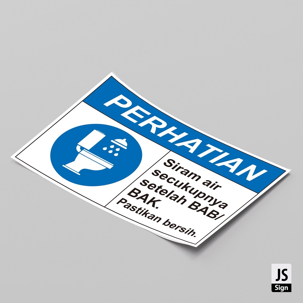Jual STICKER K3 SAFETYSIGN - TOILET SIRAM AIR | Shopee Indonesia