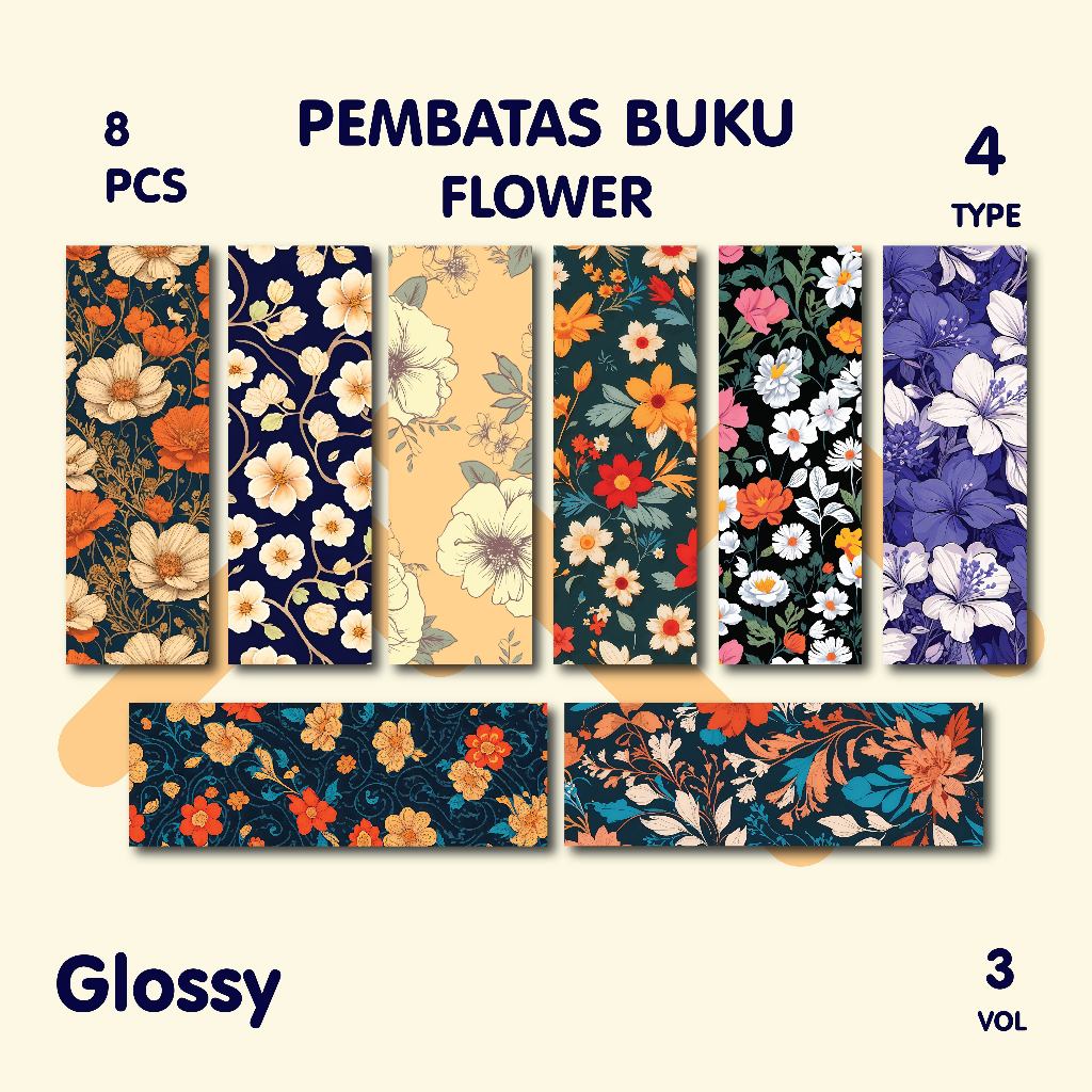 Jual [8PCS] Pembatas Buku Bookmark Vol. 3 Flower || Aesthetic ...