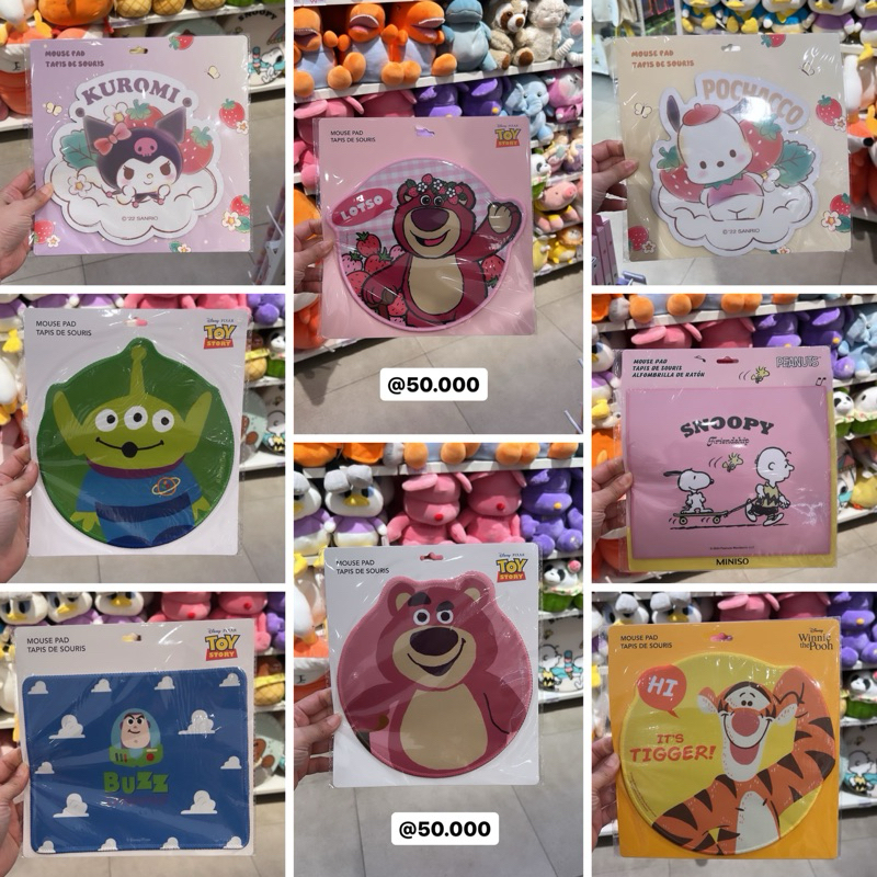 Jual Mouse Pad Miniso X Sanrio x Disney x Pixar | Mouse Pad Kuromi ...
