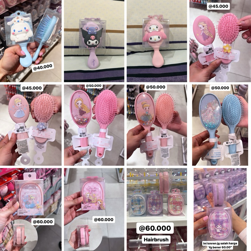 Jual Sisir Sanrio Miniso x Sanrio kuromi , My Melody , Cinnamoroll ...