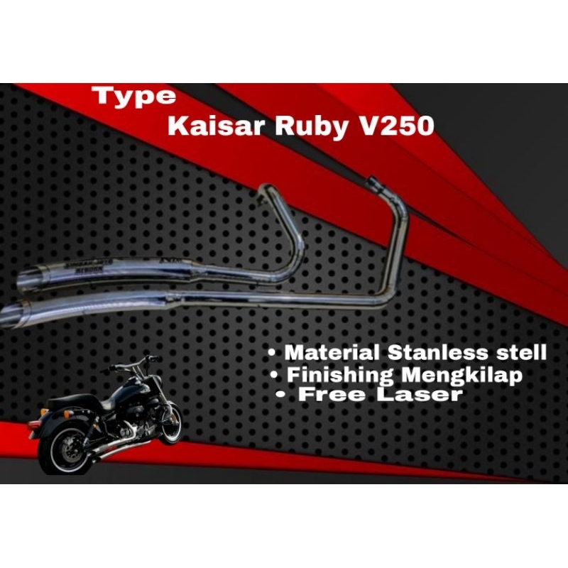 Jual Knalpot Custom Kaisar Ruby V250 Kaisar Ruby 250cc | Shopee Indonesia