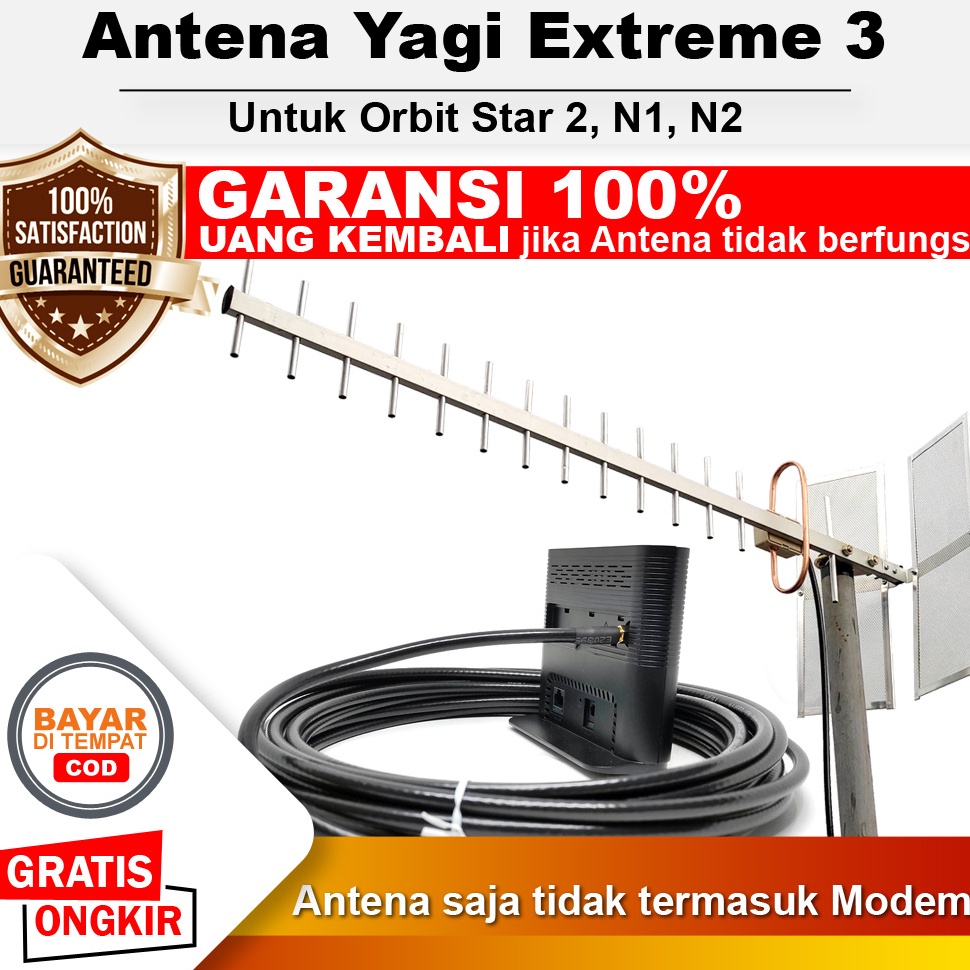 Jual ART M84O Antena Yagi Extreme 3 Lite Penguat Sinyal Telkomsel Orbit Star 2 Star N1 Star N2 ...