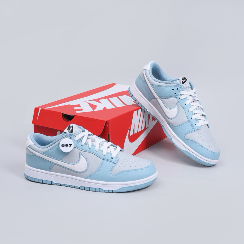 Jual Dunk Low Fleece Swoosh Worn Blue | Shopee Indonesia