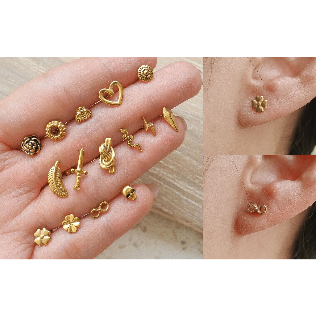 Jual 2438 / 2439 (HARGA 1 BIJI) ANTING PIERCING TINDIKAN HELIX TRAGUS ...