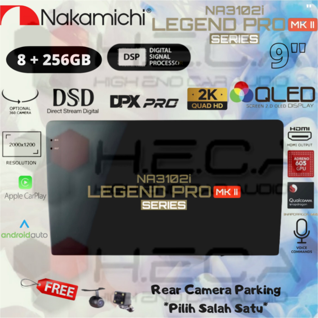 Jual Nakamichi LEGEND PRO MKII 9" 8/256 GB Android MK II Head Unit + Camera | Shopee Indonesia