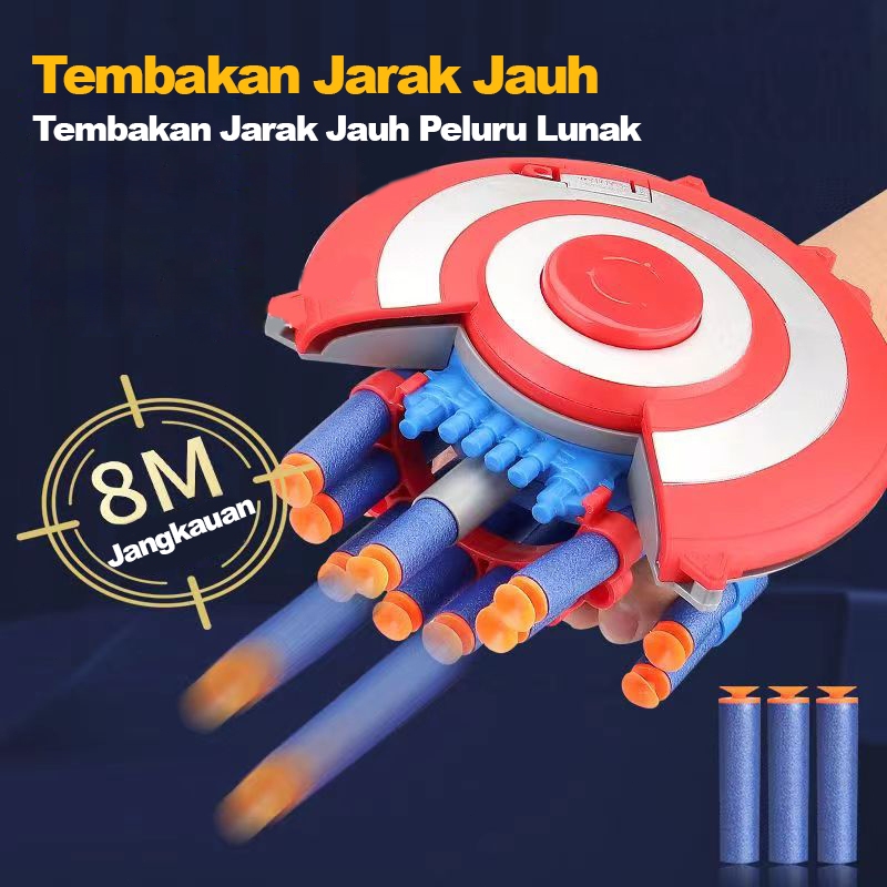 Jual Tembakan 10 peluru berdiri Tamen Captain Amerika / Mainan Anak ...