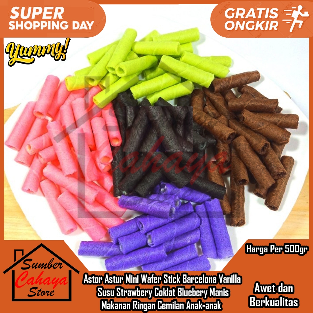 Jual Astor Astur Wafer Stick Mini Barcelona Vanilla Susu Manis ...