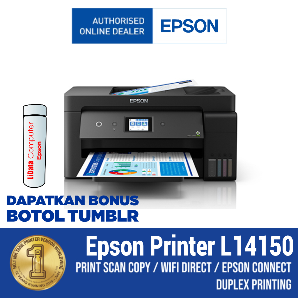 Jual Printer EPSON L14150 A4 All in One WIfi Duplex ADF Print bisa A3 ...