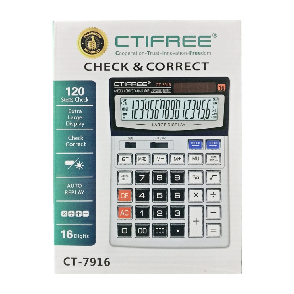 Jual CTIFREE Kalkulator CT-7916 Calculator 16 Digit Dengan Disegn ...
