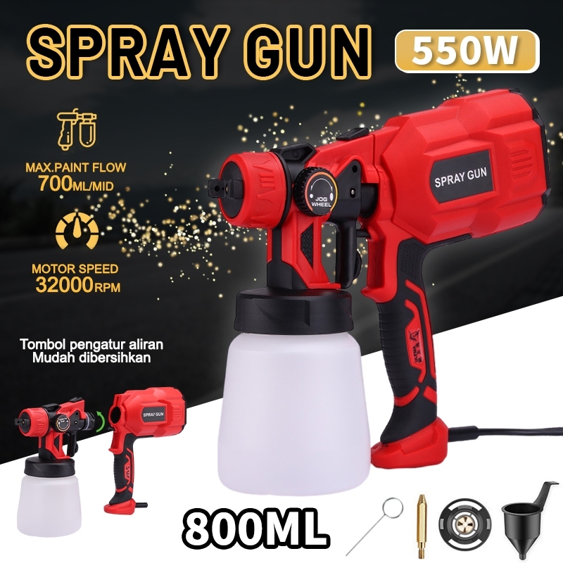 Jual Electric Spray Gun 800ML 550WATT Alat Semprot Cat Listrik Pistol ...