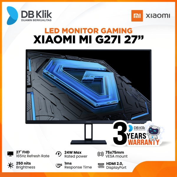Jual Xiaomi Led Monitor Gaming Mi G27I 165Hz Ips 27" Fhd 1Ms Dp Hdmi ...
