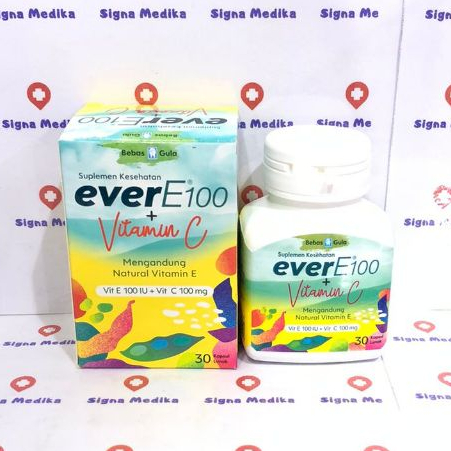 Jual Ever E 100 IU + Vitamin C Isi 30 Kapsul - Vitamin E | Shopee Indonesia