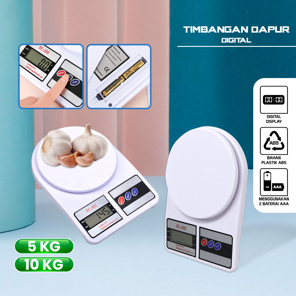 Jual Timbangan Dapur Digital SF-400 10Kg 5Kg Portable / Timbangan ...