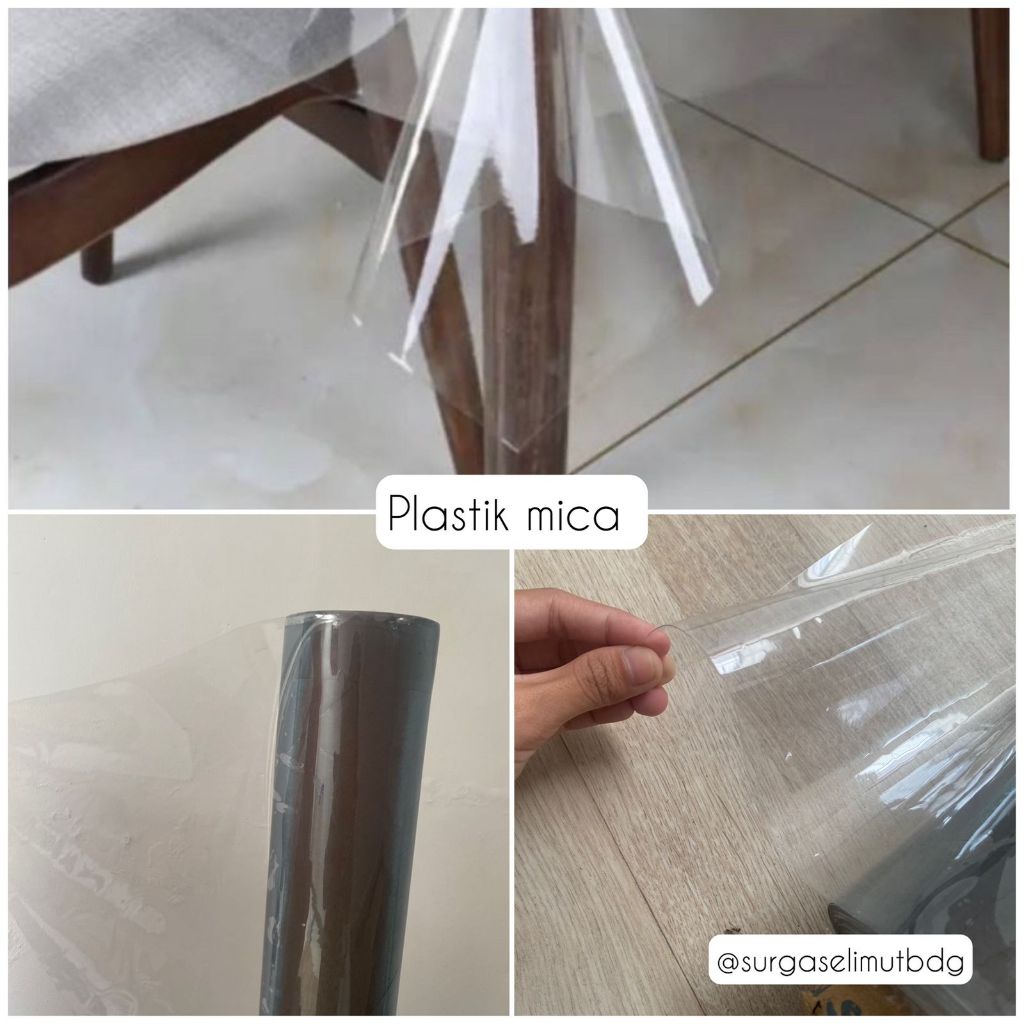 Jual TAPLAK MEJA PLASTIK BENING/ PLASTIK MIKA/ PLASTIK ELASTIS METERAN TEBAL DAN LENTUR LEBAR 1 ...