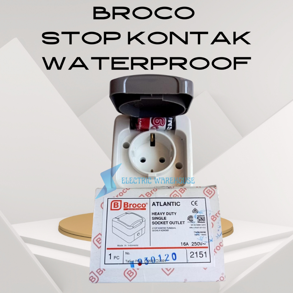 Jual BROCO STOP KONTAK WATER PROOF TUTUP OUTDOOR | Shopee Indonesia