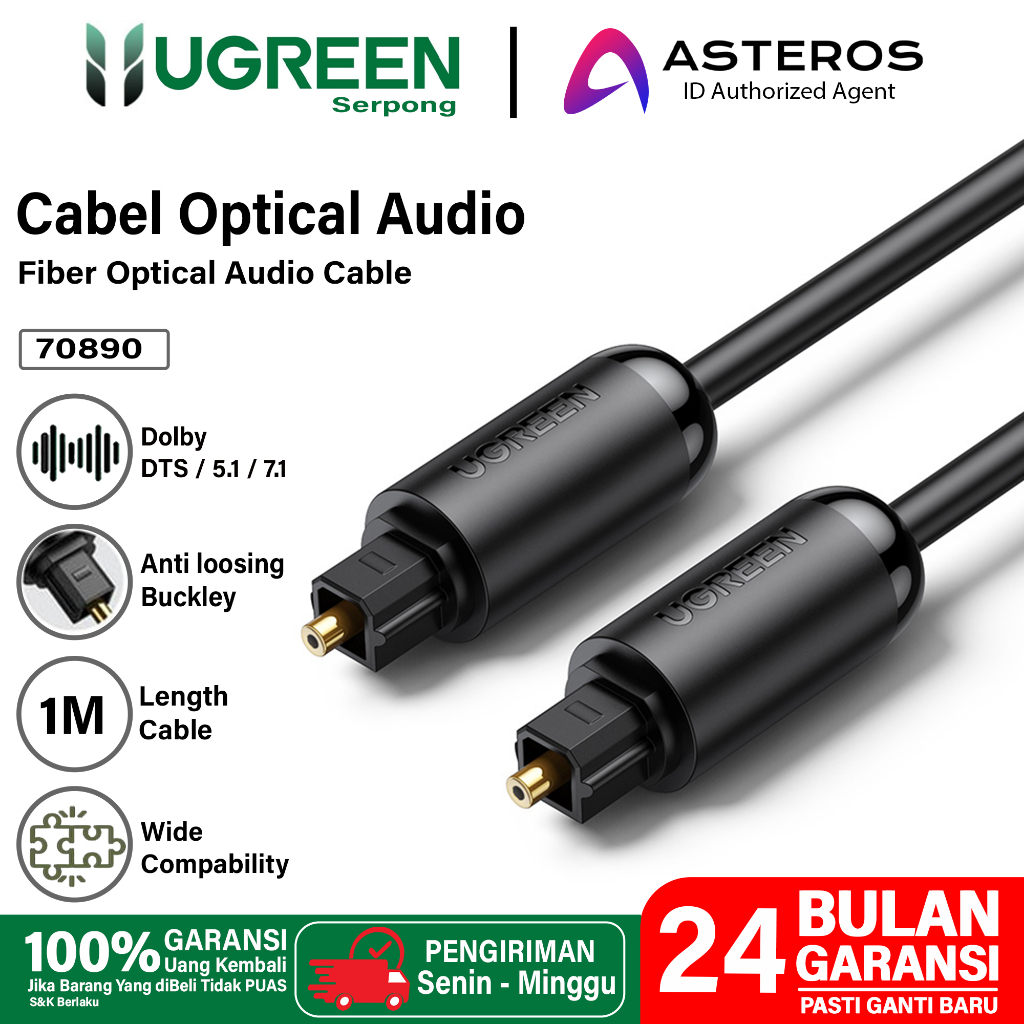 Jual UGREEN Kabel Toslink Digital Audio Optical SPDIF Fiber Optik ...