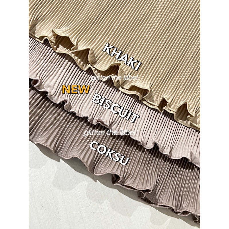 Jual MIDI Wavy Pleats Skirt 7/8 / Rok Plisket wavy / Rok Plisket Lidi ...