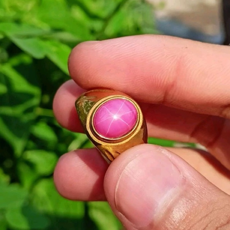 Jual CINCIN BATU AKIK AMERICAN STAR BLUE 6 STAR | Shopee Indonesia