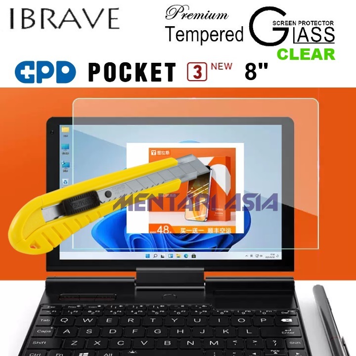 Jual Tempered Glass GPD Pocket 3 8" - iBrave PREMIUM CLEAR Glass ...