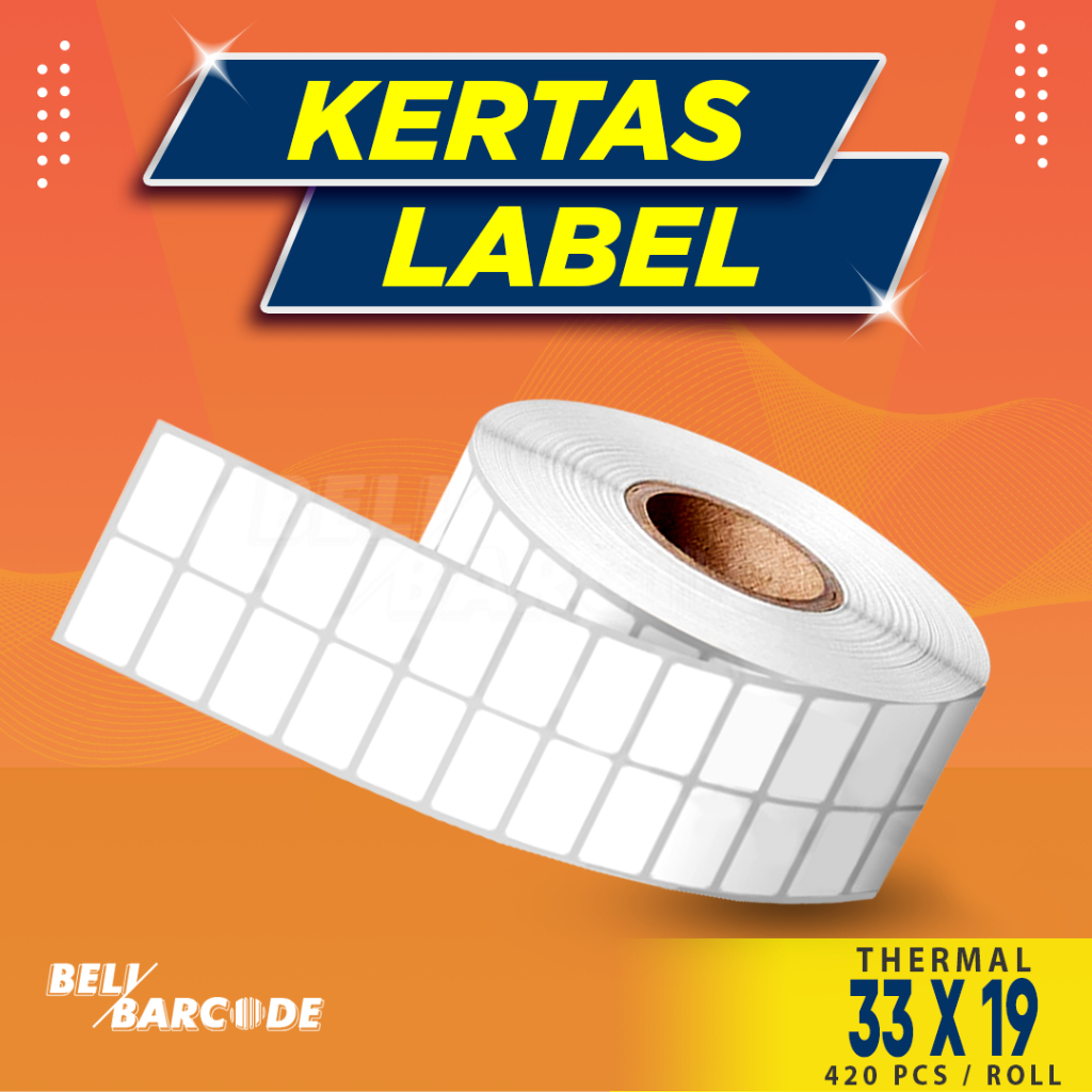 Jual Label Sticker Barcode 33x19 Thermal 33 x 19 mm 2 Line 420 Pcs ...